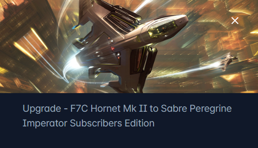 Anvil F7C Hornet Mk II To Aegis Sabre Peregrine Upgrade CCU | Starship24