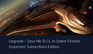 RSI Zeus Mk II CL To Aegis Sabre Firebird Upgrade CCU | Starship24