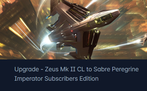 RSI Zeus Mk II CL To Aegis Sabre Peregrine Upgrade CCU | Starship24